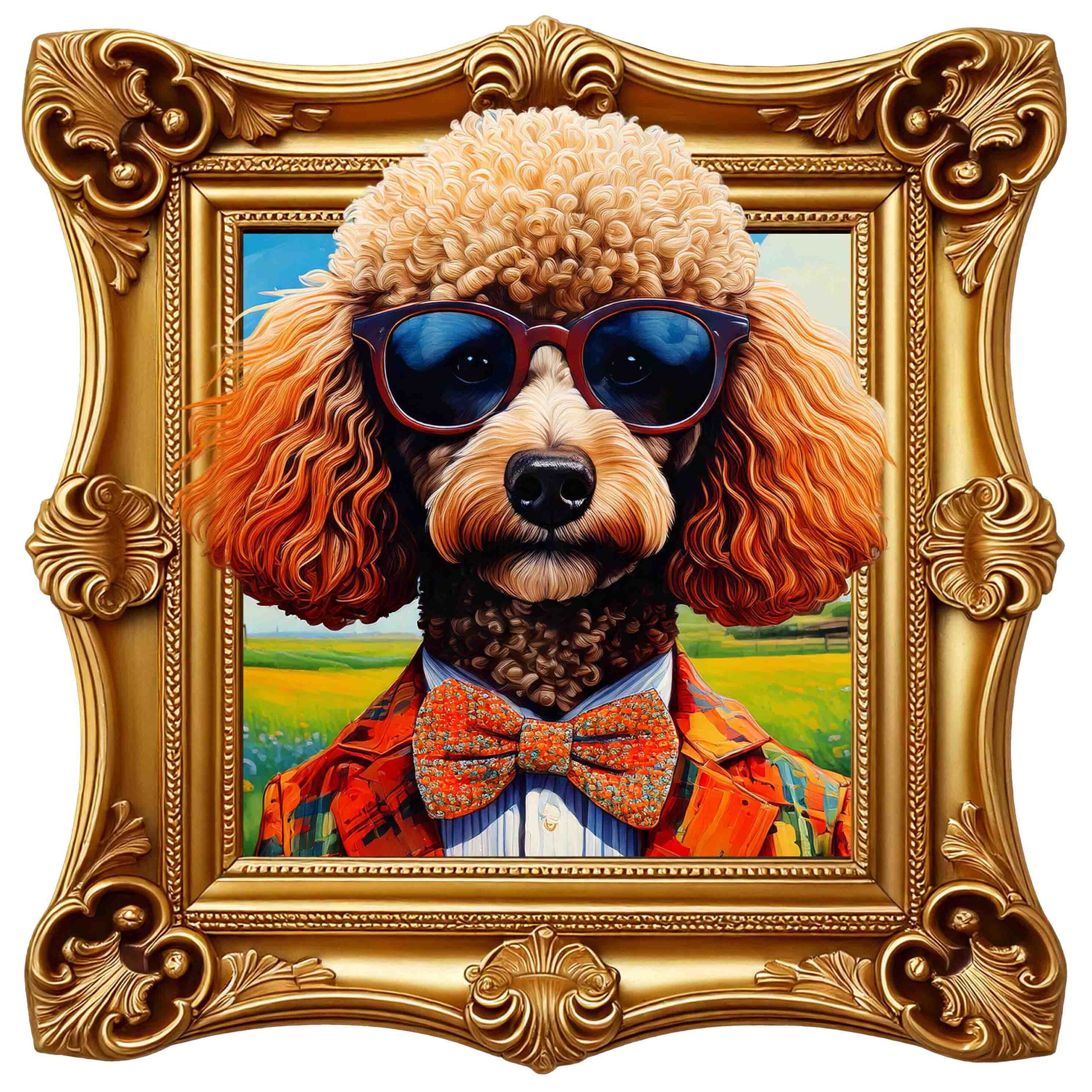 Brown Poodle Funky Dog Wall Art | EGM Shop