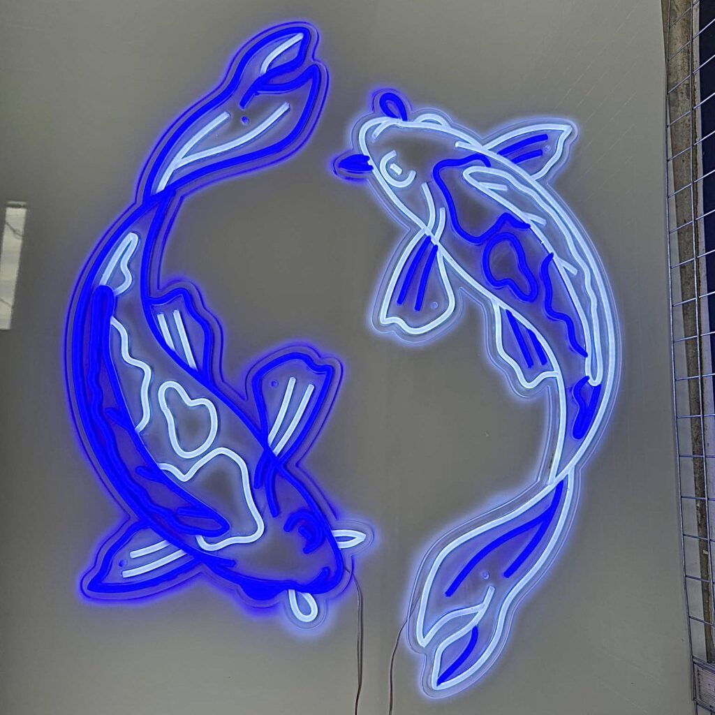 Buy Koi Fish LED Neon Sign (Blue) Online With EGM